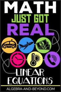 Real World Linear Equations Project - Algebra and Beyond